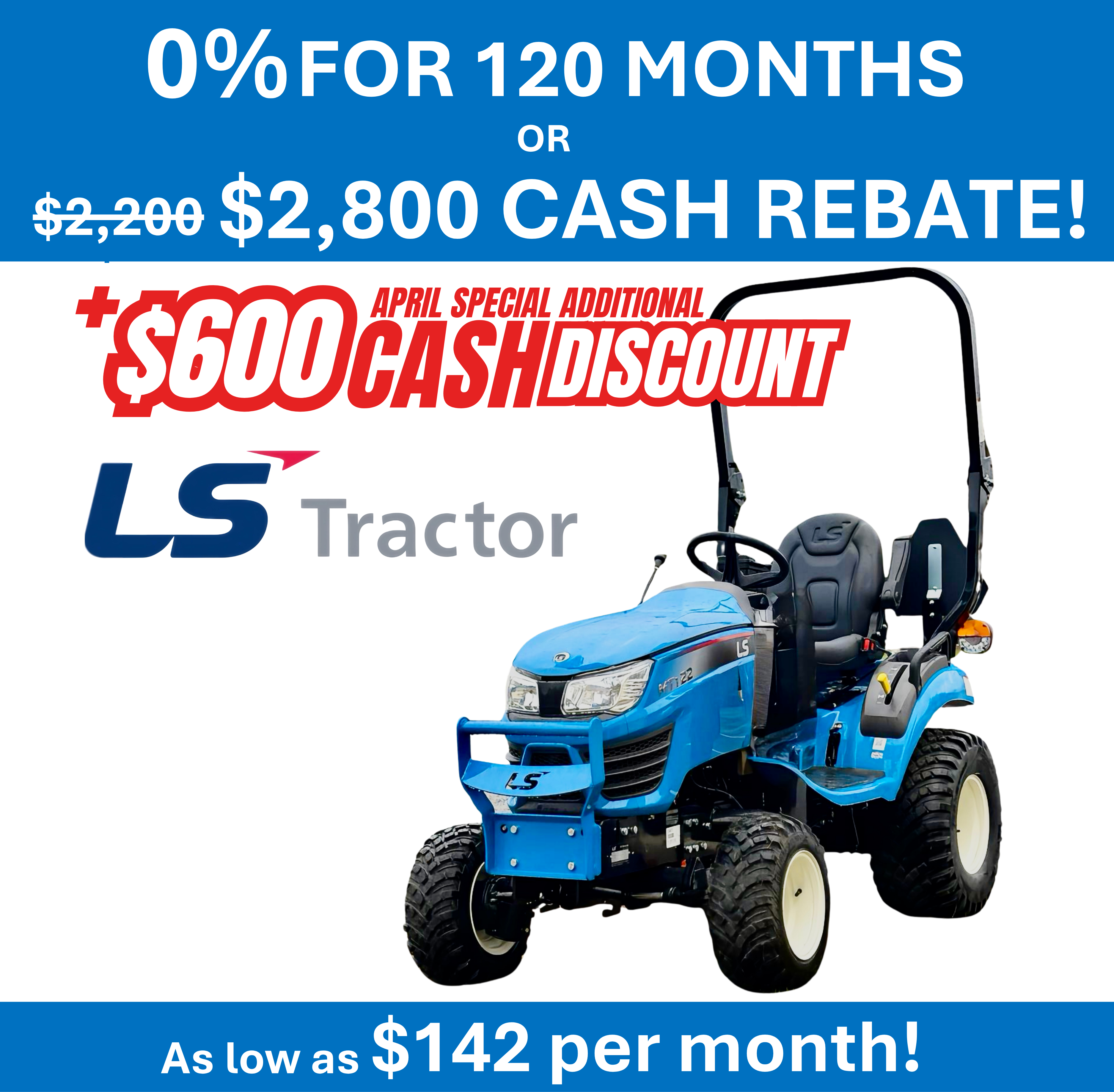 LS Tractor MT125 Sub-Compact Tractor - 24.7 HP (2210770)